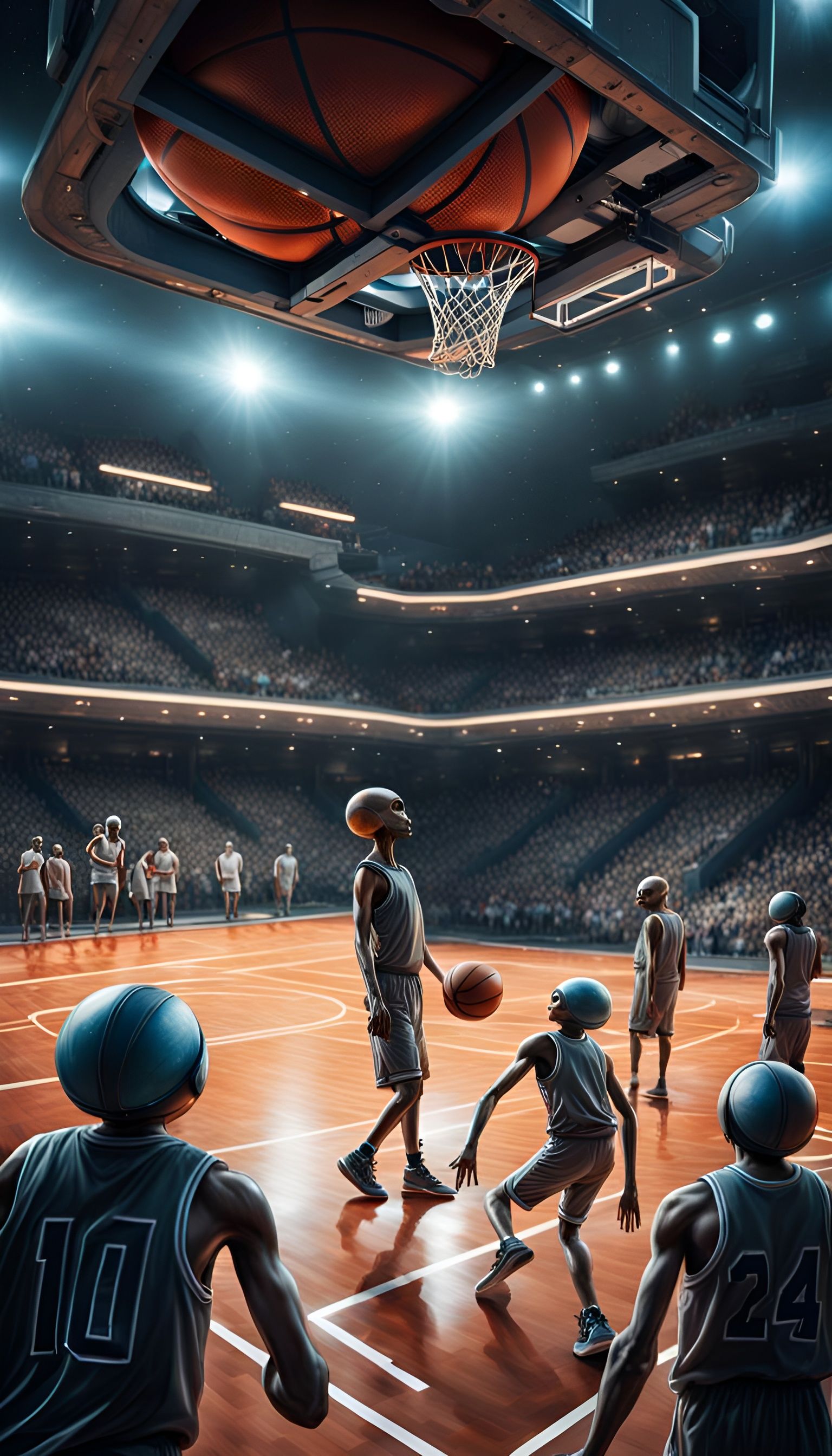Alien basketball - AI Generated Artwork - NightCafe Creator