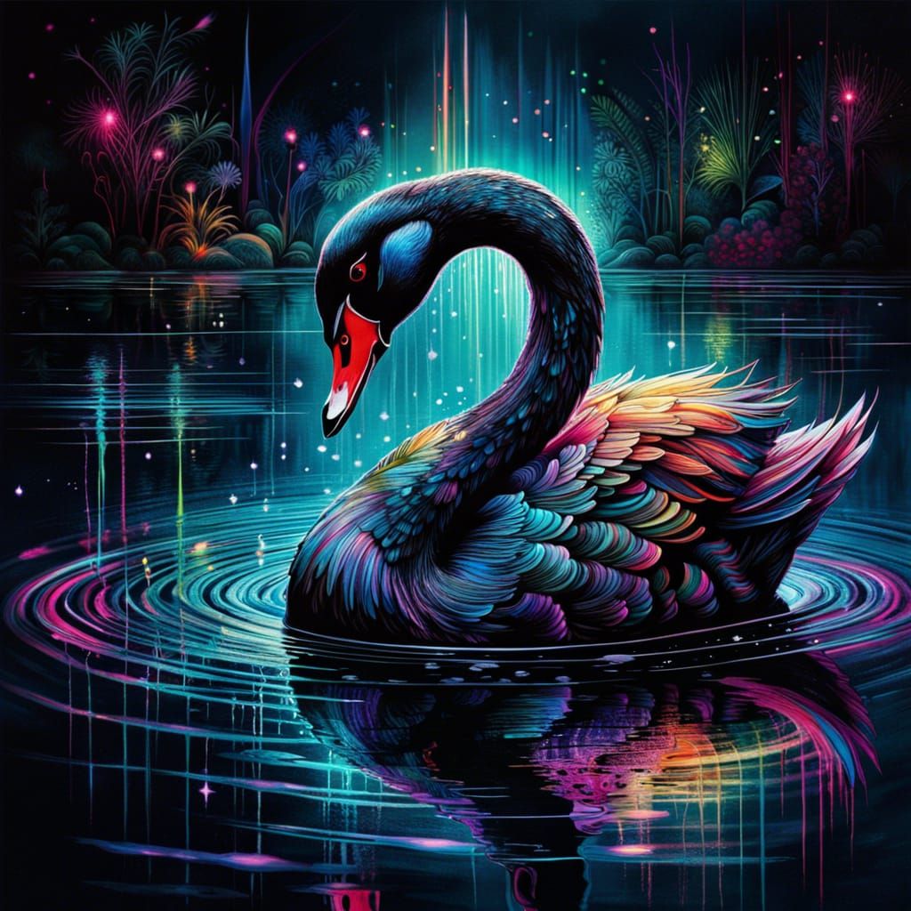 Black swan - AI Generated Artwork - NightCafe Creator
