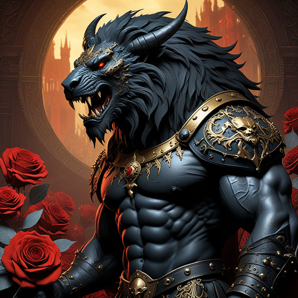 Dark Fantasy Beast in Gothic Style - AI Art