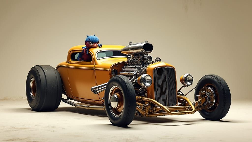 Futuristic Dragster with Anime-Inspired Artwork an... - AI Art