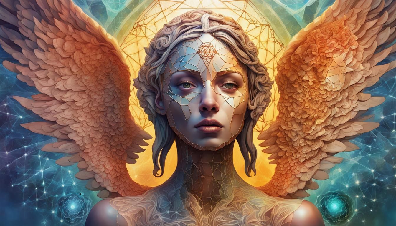 Angel of Geometric Shapes - AI Generated Artwork - NightCafe Creator