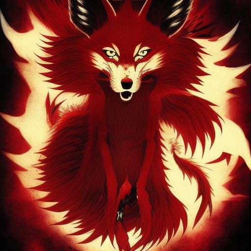 Red Kitsune - AI Generated Artwork - NightCafe Creator