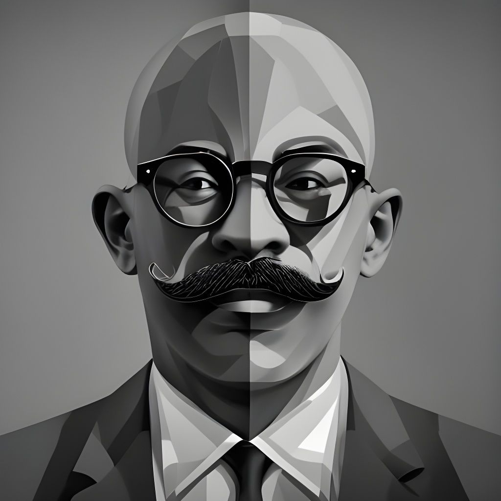 bald man with black thick mustache - AI Generated Artwork - NightCafe ...