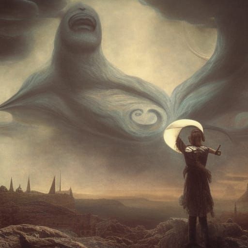 ''The wind Undecided Rolls a cigarette of air'' / 8k resolution concept ...