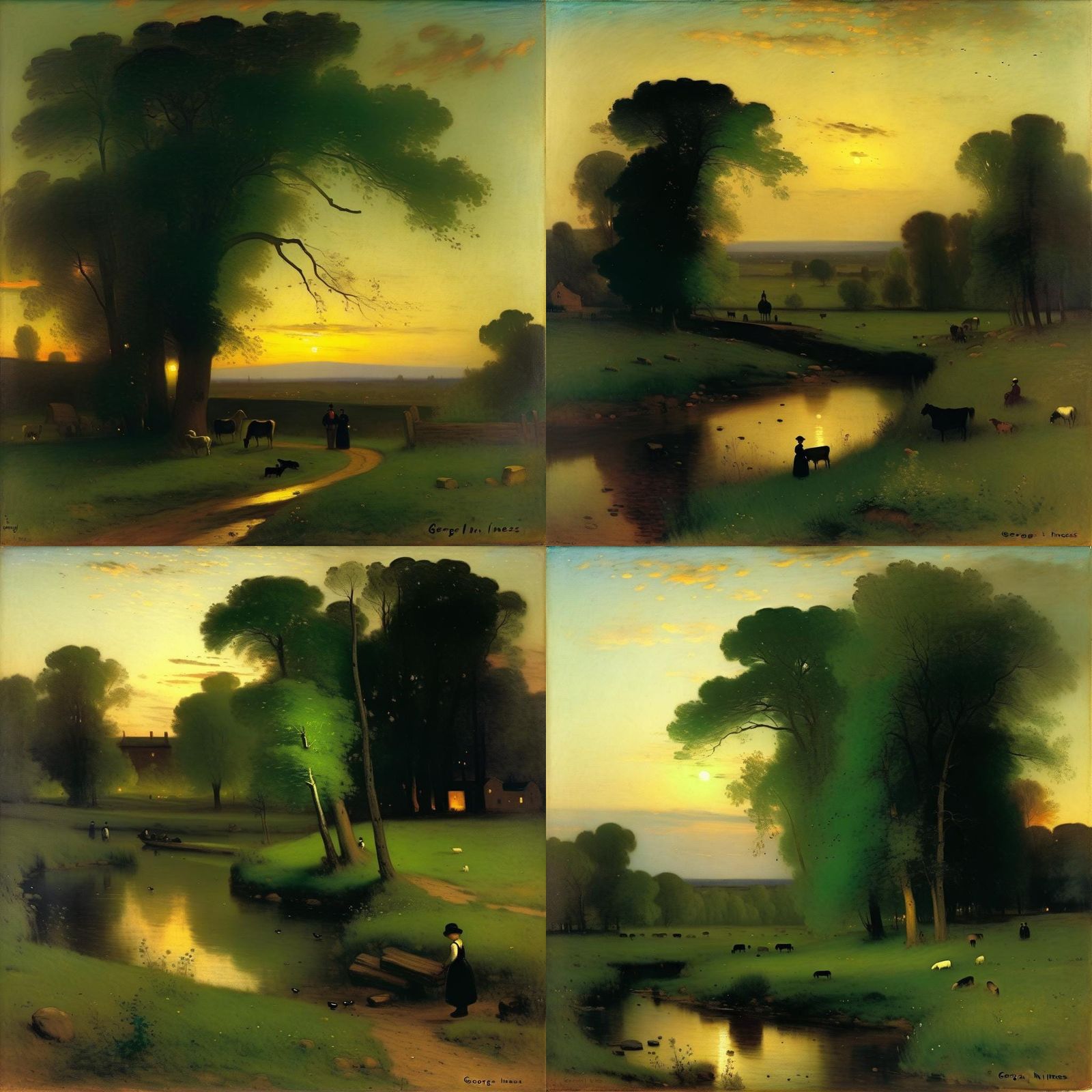 Artist Studies 998 : by George Inness - AI Generated Artwork ...