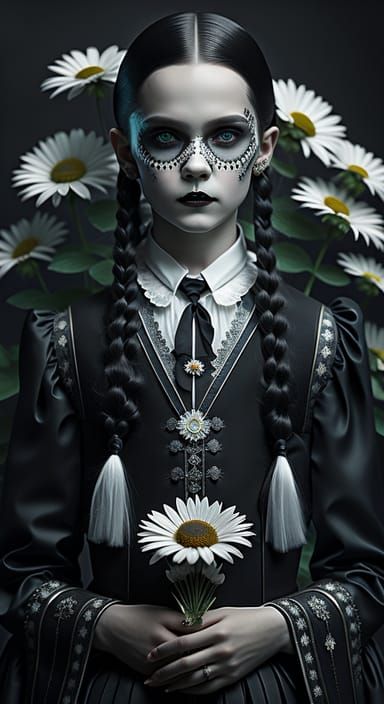 Wednesday Addams inspired - AI Generated Artwork - NightCafe Creator