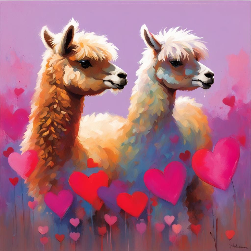 Alpaca love - AI Generated Artwork - NightCafe Creator