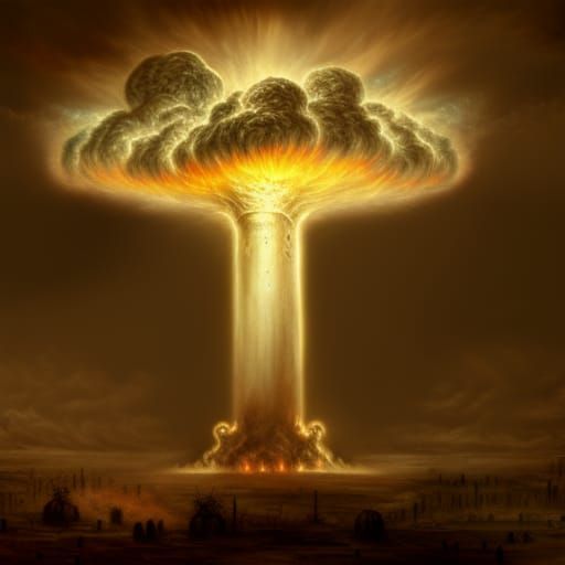 Nuclear explosion, horror Gustave Doré Greg Rutkowski, 8k resolution ...