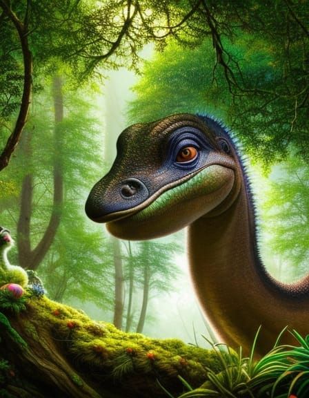 baby brontosaurus - AI Generated Artwork - NightCafe Creator
