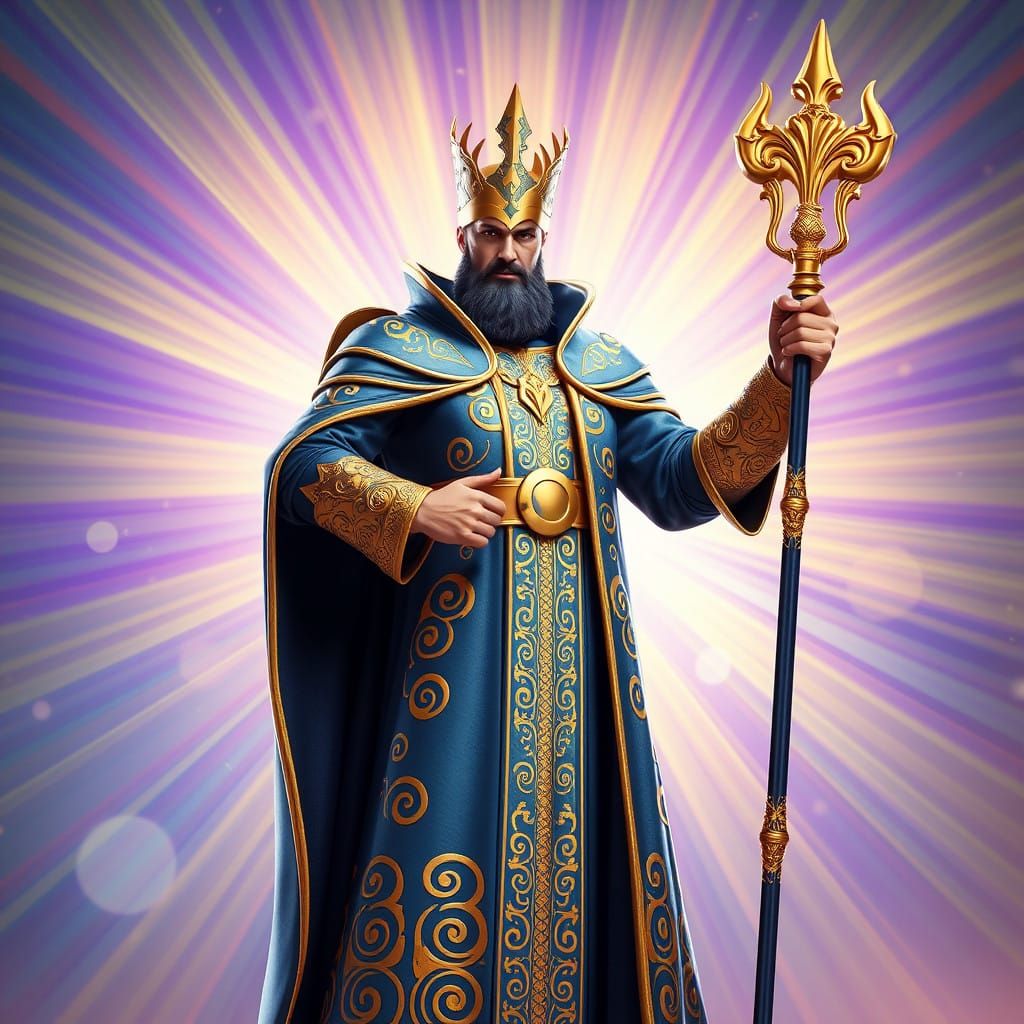 Mystical DC Hero Doctor Fate Shines in Golden Robe... - AI Art