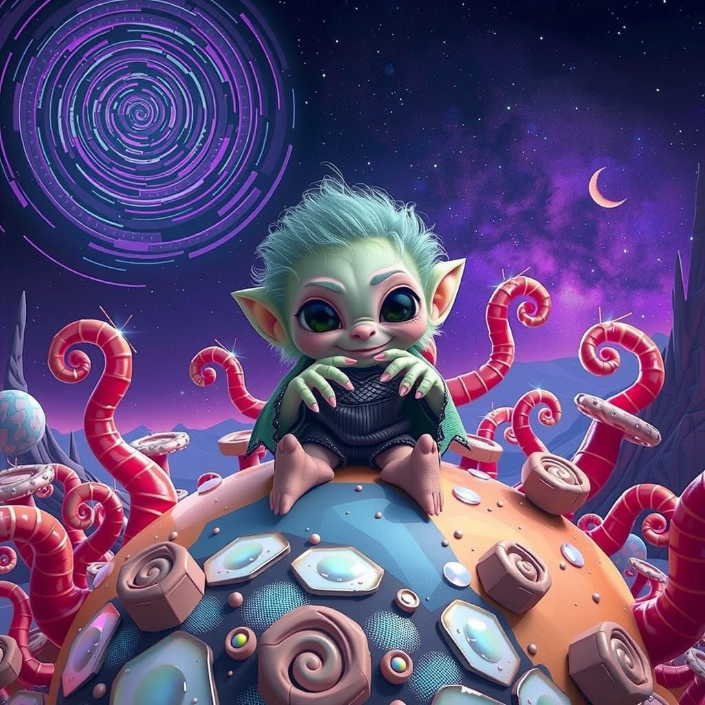 Adopt an Alien Orphan 🦠 ¥#@+{}§° - Chubby Alien Baby with I...
