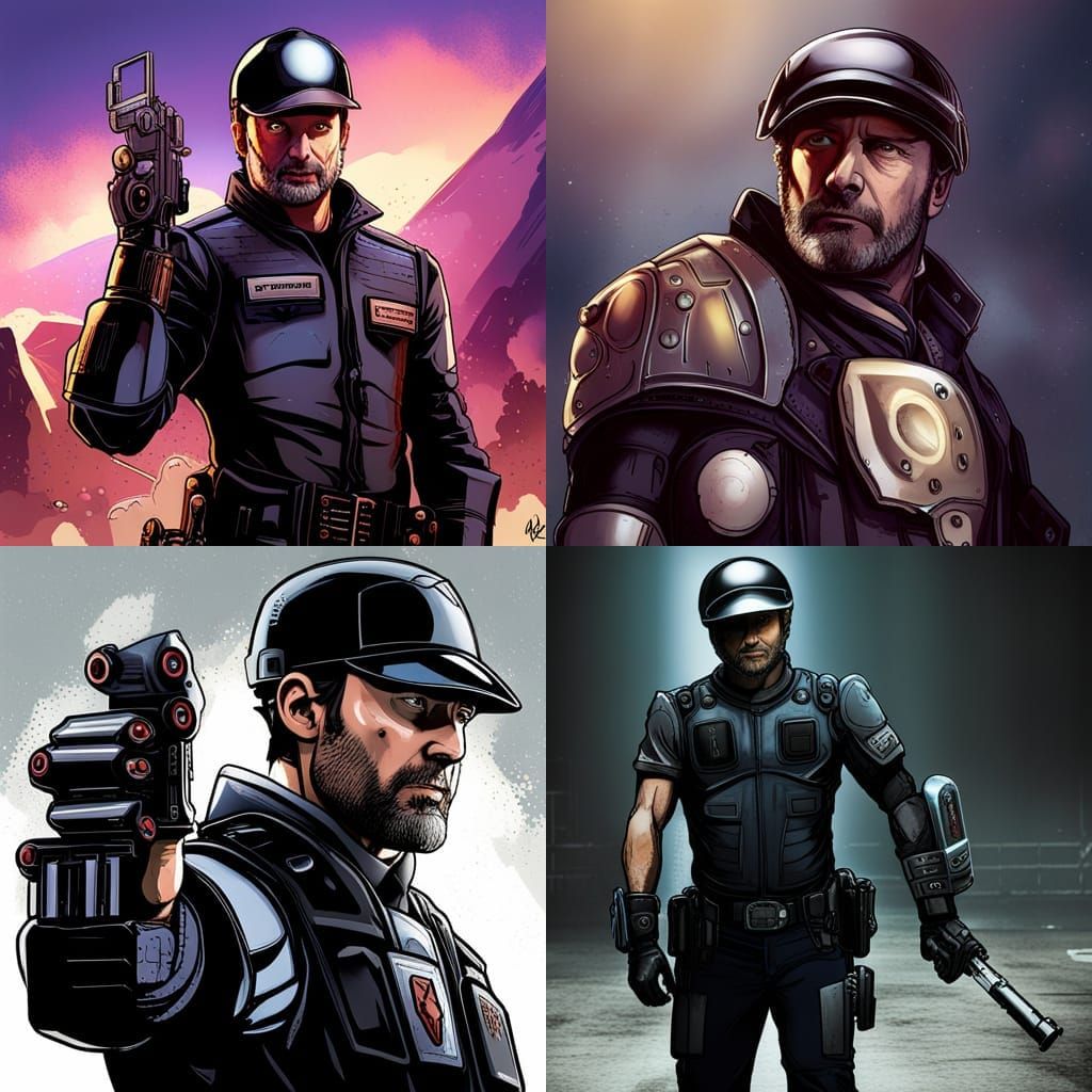 ROBO-Rick Grimes - AI Generated Artwork - NightCafe Creator