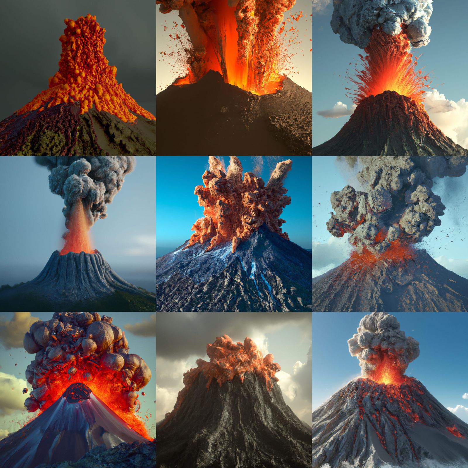 VOLCANOES! - AI Generated Artwork - NightCafe Creator