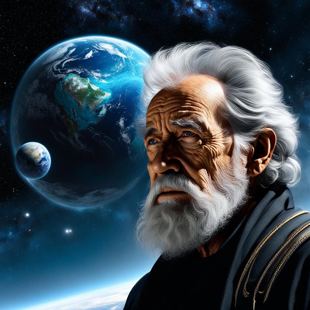 planet Earth seen from space :: the face of a very old wise disembodied ...