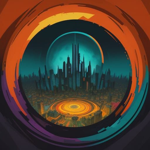 Ethereal Cityscape in Cel-Shaded Pastels - AI Art