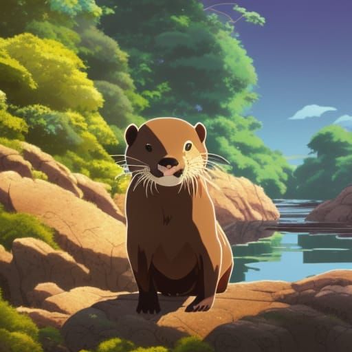 Anime Otter. - AI Generated Artwork - NightCafe Creator