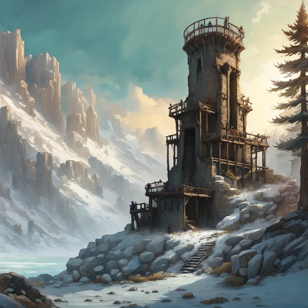 Mountain Outpost. North Marches - AI Generated Artwork - NightCafe Creator