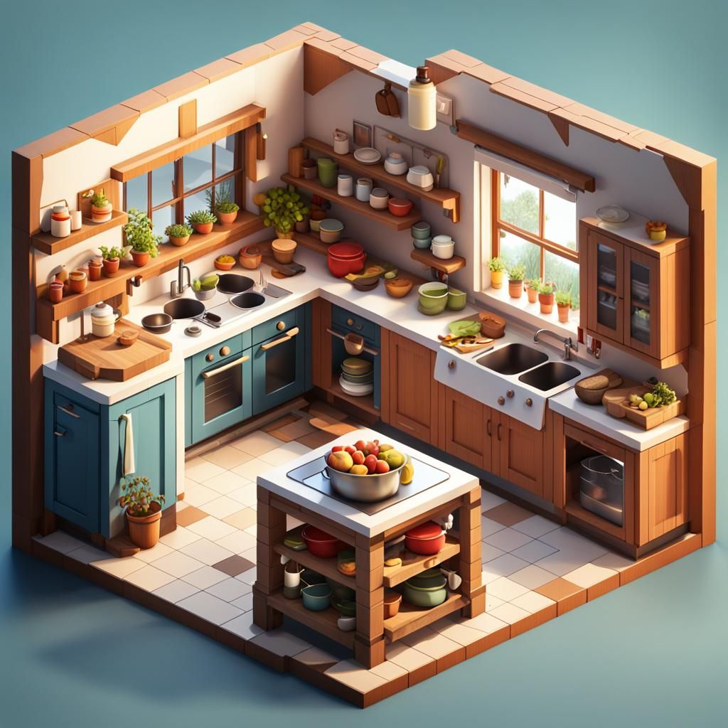 Country Kitchen - AI Generated Artwork - NightCafe Creator