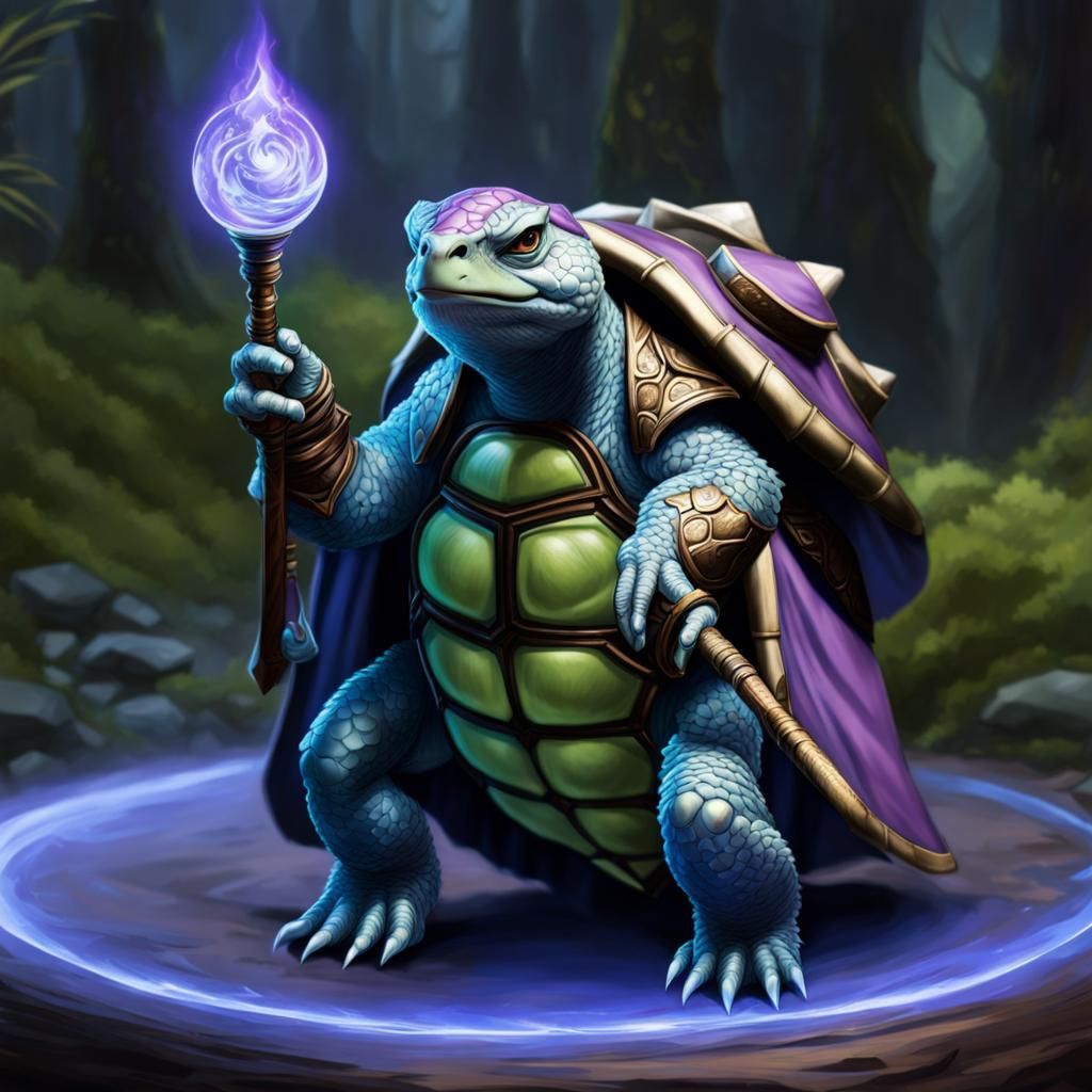 DND 5e Tortle Lunar Sorcerer - AI Generated Artwork - NightCafe Creator