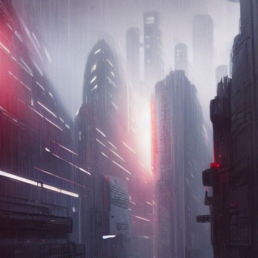 Blade runner city with alien lasers Eldritch 8k resolution concept art ...