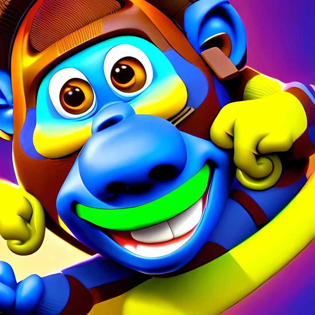 Happy monkey face #13 - AI Generated Artwork - NightCafe Creator