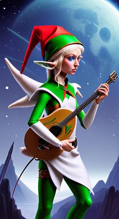 Futuristic elf musician - AI Generated Artwork - NightCafe Creator