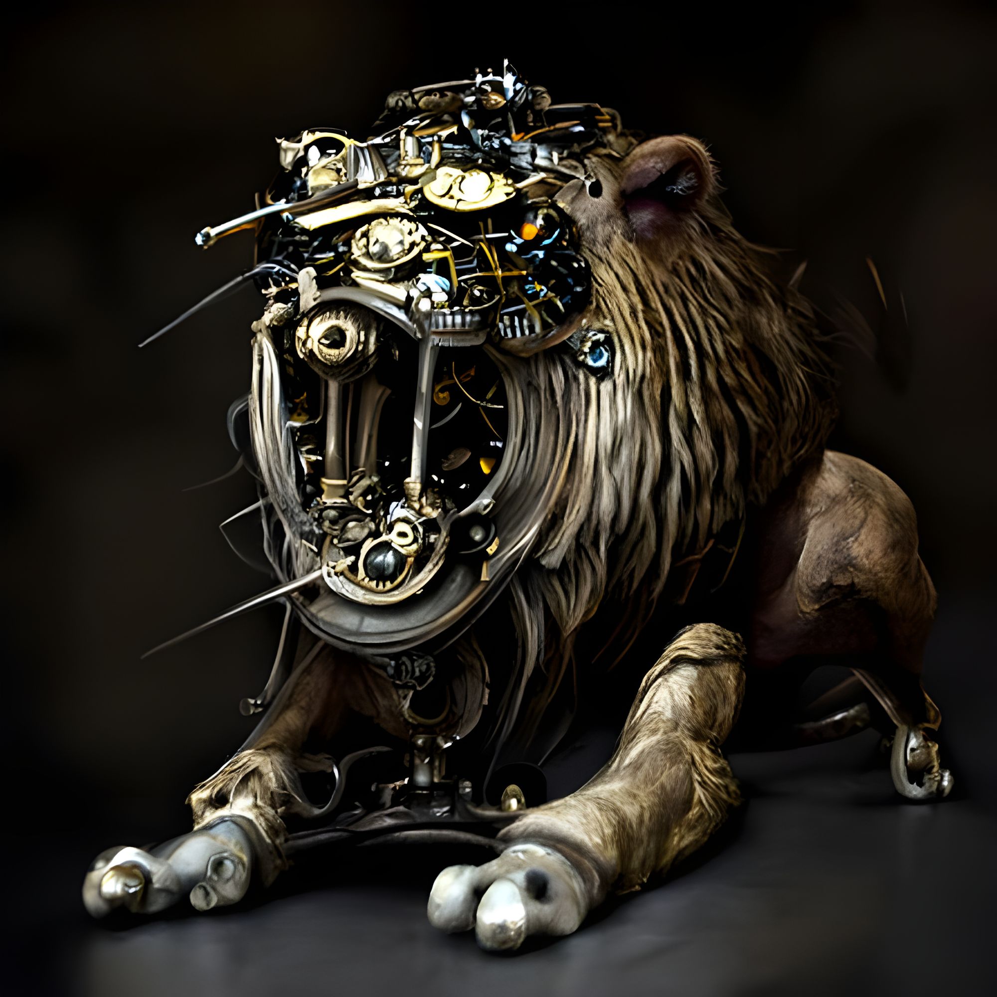 Clockwork LION roar : r/nightcafe