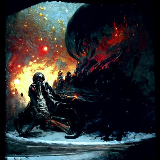 galaxy in flames - AI Generated Artwork - NightCafe Creator