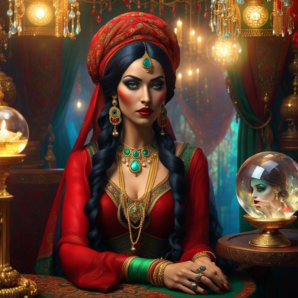 Gypsy Fortune Teller - AI Generated Artwork - NightCafe Creator