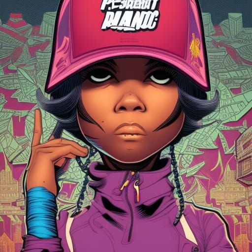 hip hop girl foco beleza urbana @ANONI - AI Generated Artwork ...