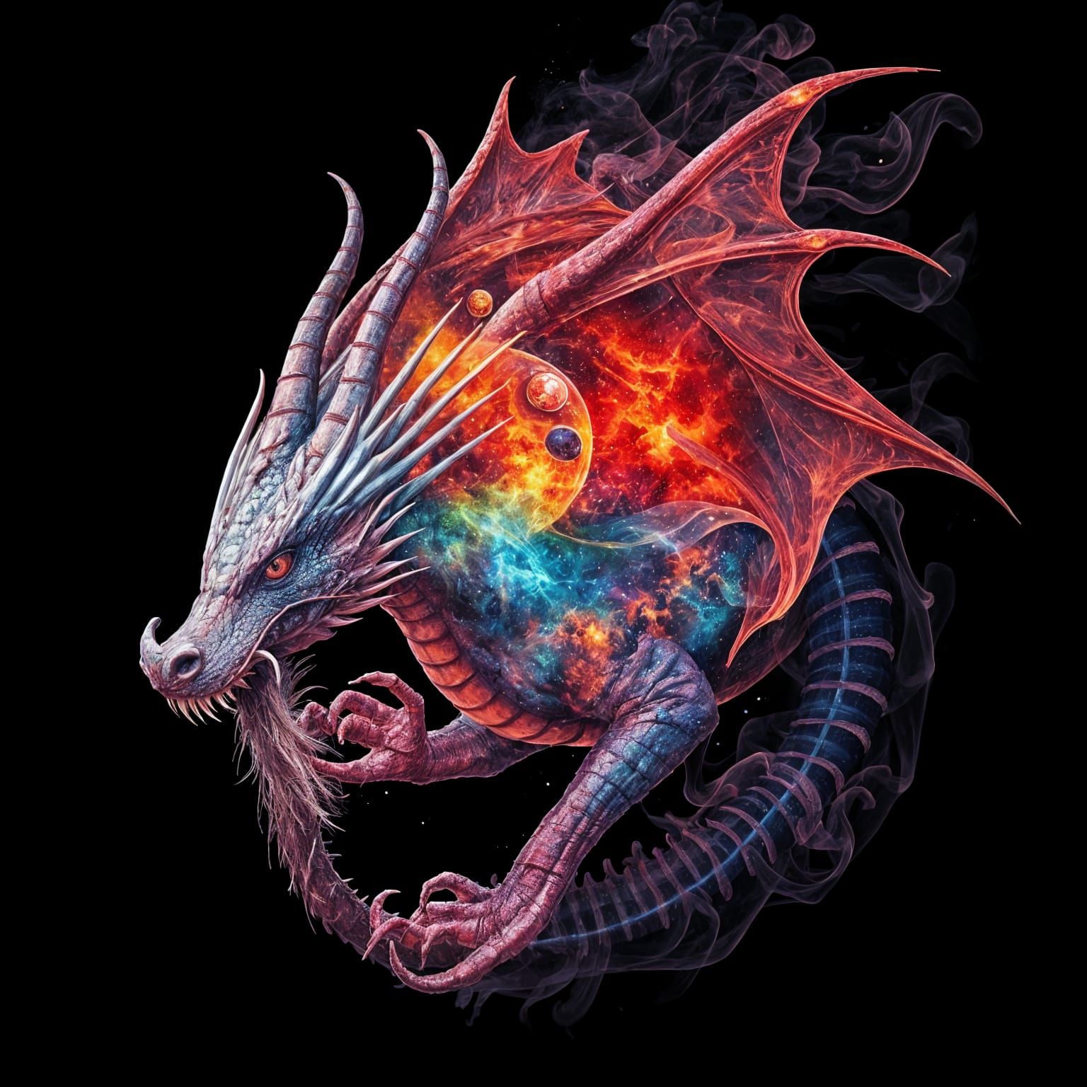 Galactic Dragon - Surreal Galactic Dragon in Hyperrealistic ...