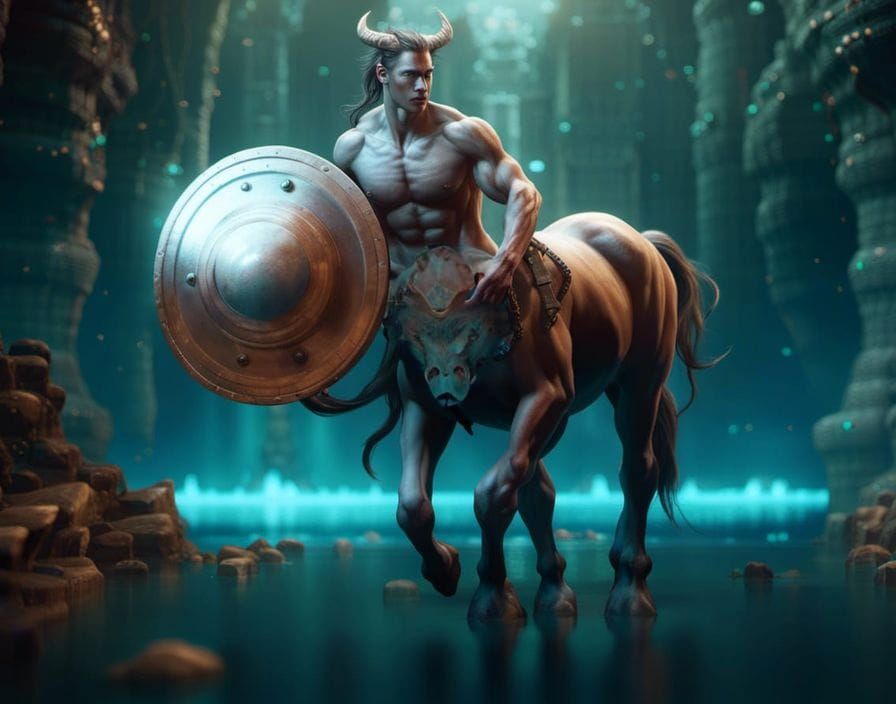 Centaurwith a hunting trophy - AI Generated Artwork - NightCafe Creator