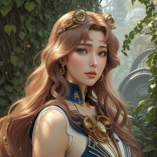 Art Nouveau, Sailor Moon in 80's dark fantasy sci-fi cinema. She is ...