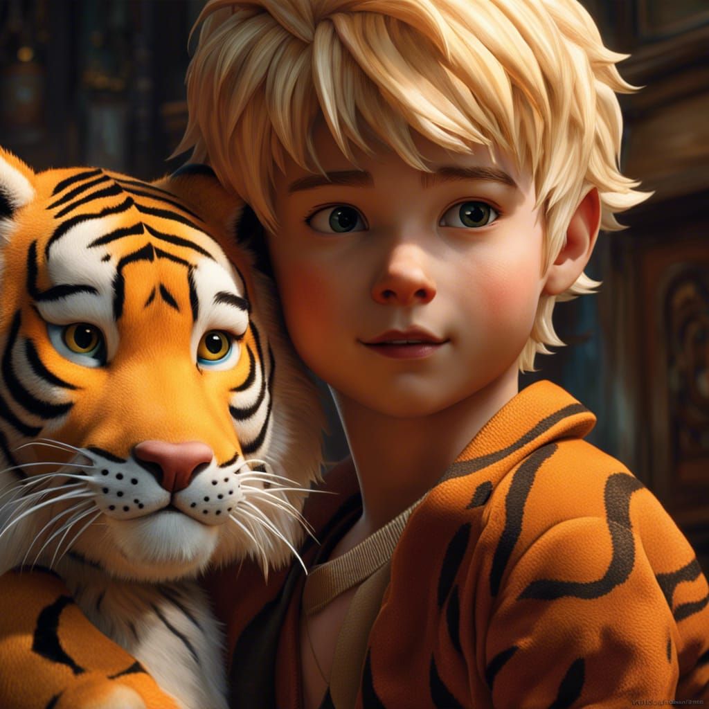 Calvin and Hobbes - AI Generated Artwork - NightCafe Creator