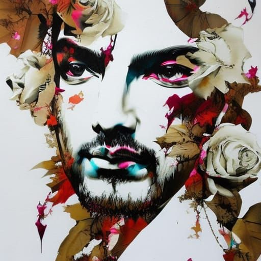 close up frontal shot of an adorable chibi Bhagat Singh made of clouds ...