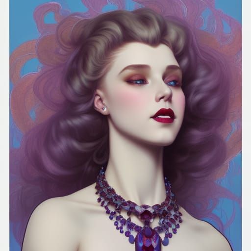 Beautiful portrait of a fantasy women - AI Generated Artwork ...