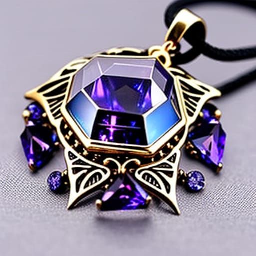 Ethereal Tanzanite crystal gothic necklace with Tanzanite crystal ...