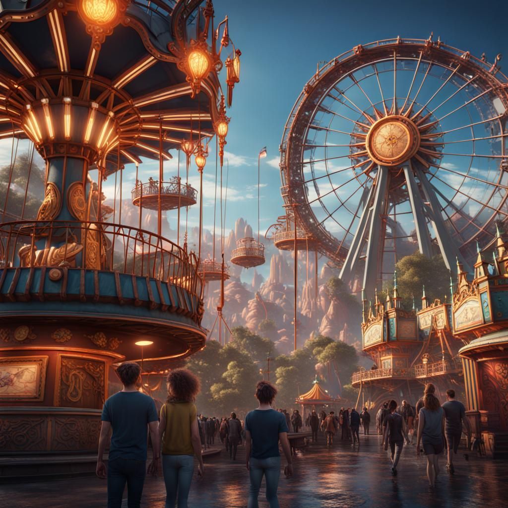 amusement park - AI Generated Artwork - NightCafe Creator