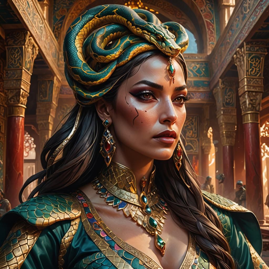 queen of snakes - AI Generated Artwork - NightCafe Creator
