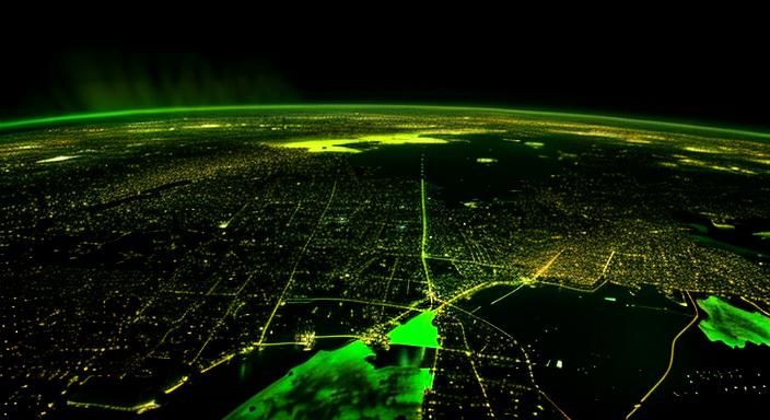 Green on black map of NYC by max galka, 16k, hdr , uhd, super fine ...