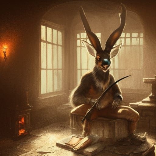 Old Man Jackalope - AI Generated Artwork - NightCafe Creator