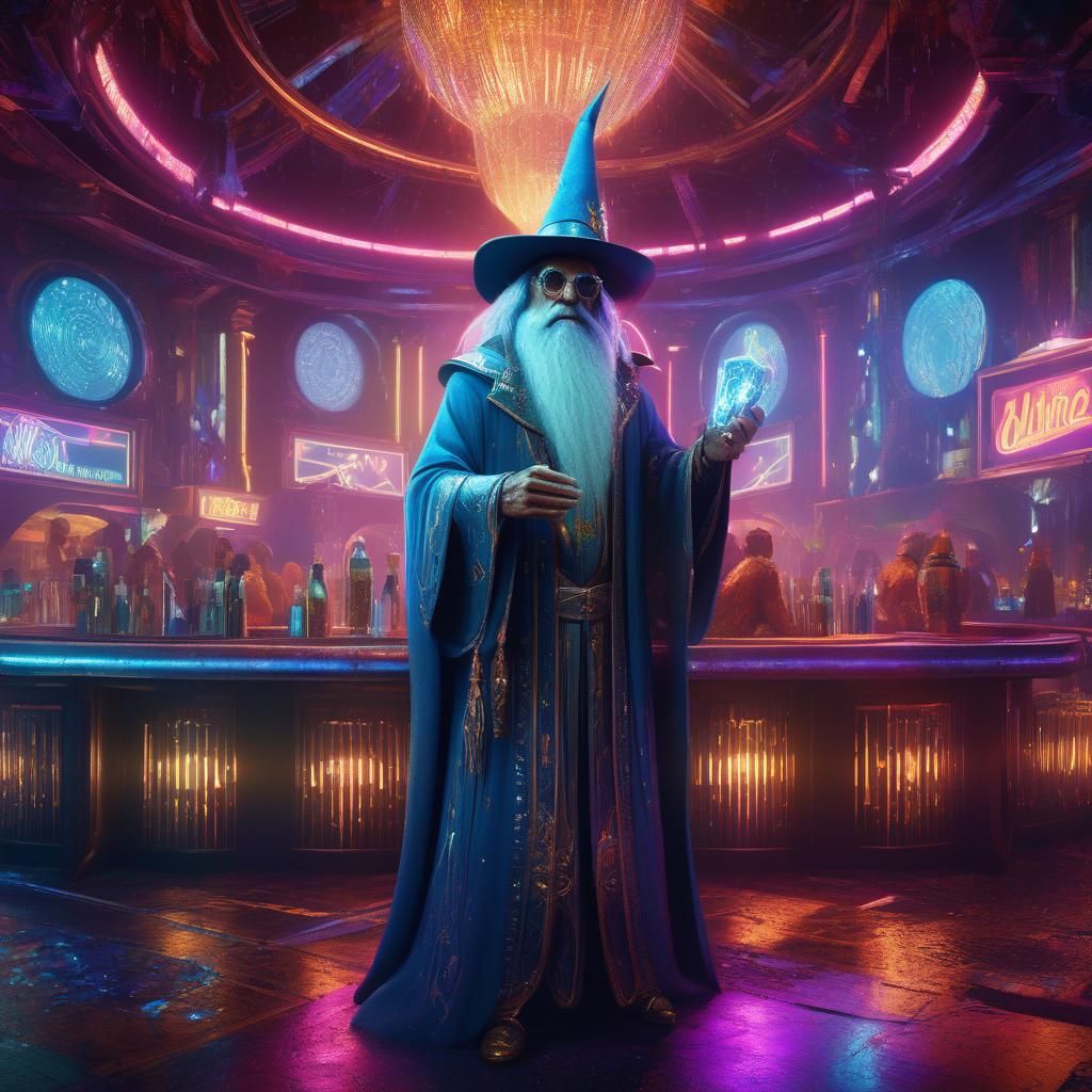 1970s wizard at a disco club - AI Generated Artwork - NightCafe Creator