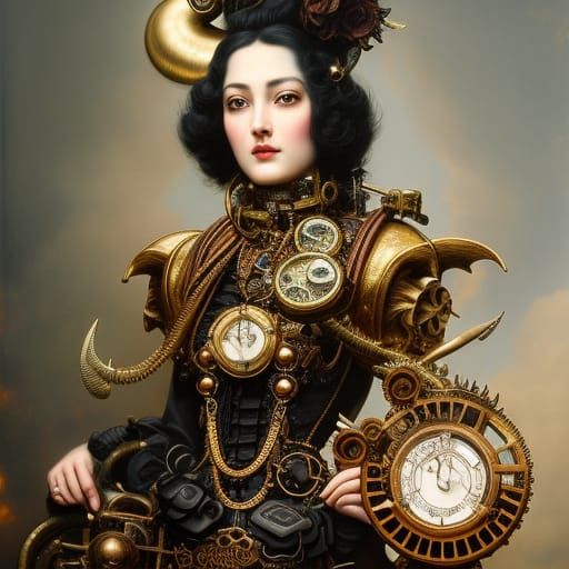 Rococo steampunk - AI Generated Artwork - NightCafe Creator