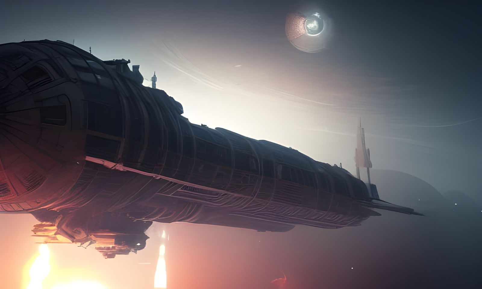 Experiments: a dieselpunk zeppelin in space - AI Generated Artwork ...