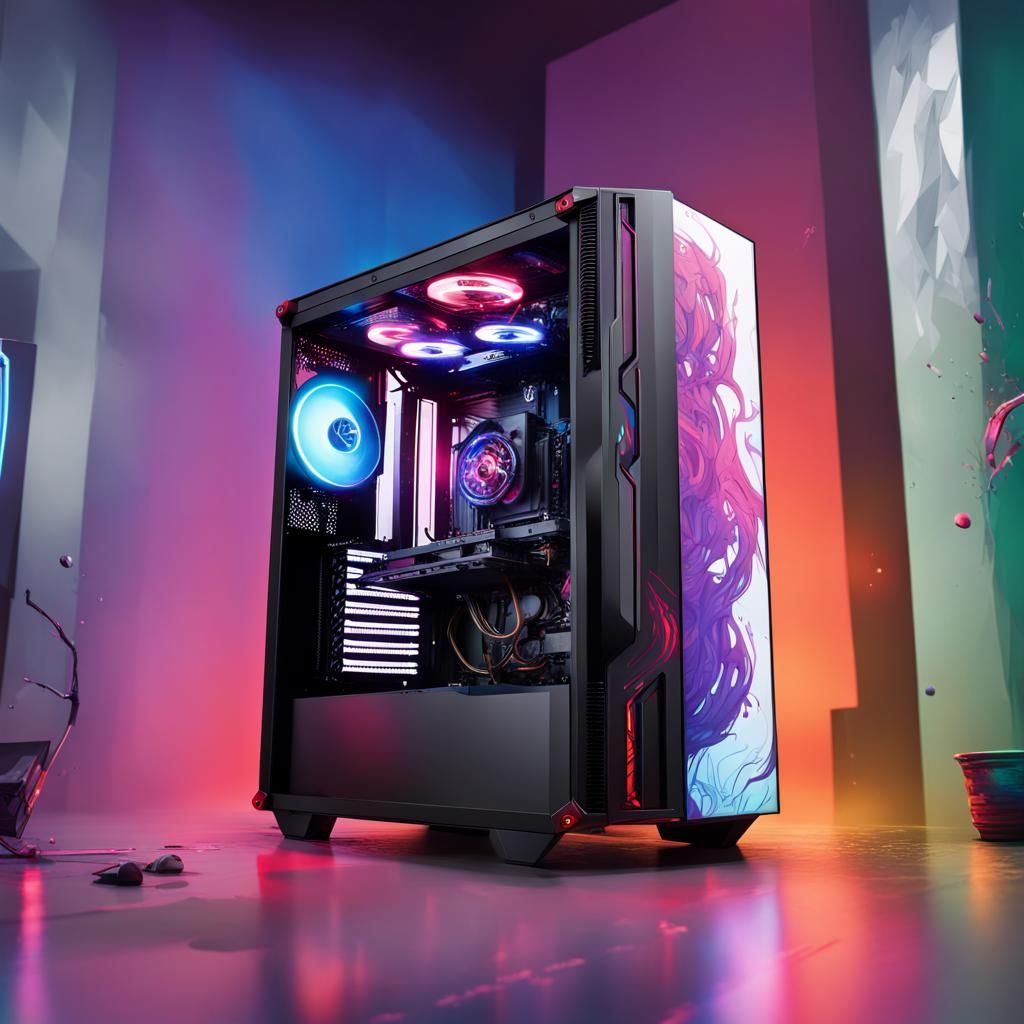Gaming PC case : r/nightcafe