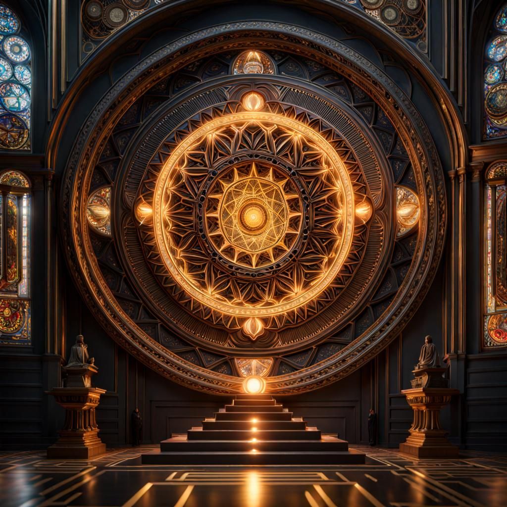 Church of the sacred geometry - AI Generated Artwork - NightCafe Creator