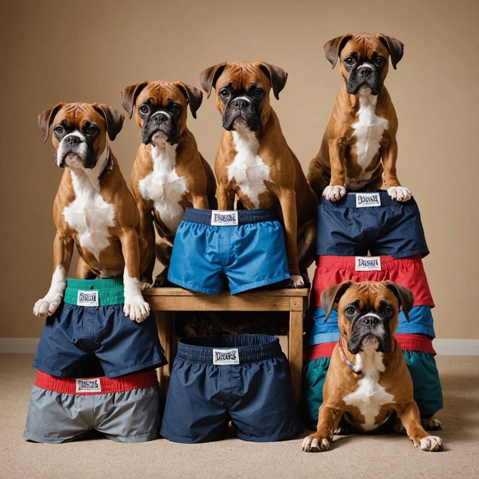 photo of boxers on top of boxers, only boxers on photo