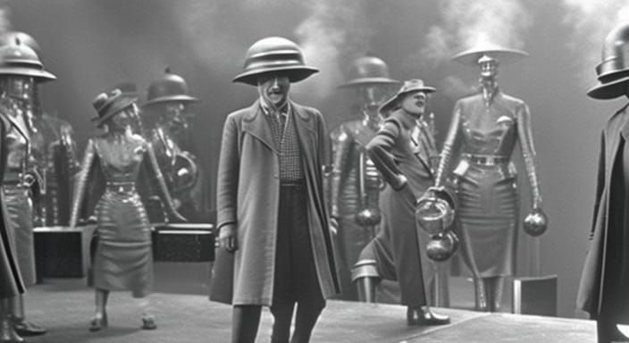 In Fritz Lang's Metropolis, Rotwang, the mad scientist, laughs ...