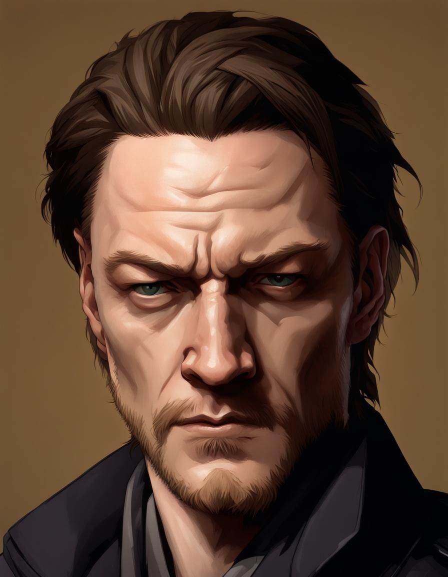 James McAvoy as Liquid Snake (33 years old) from Metal Gear Solid ...