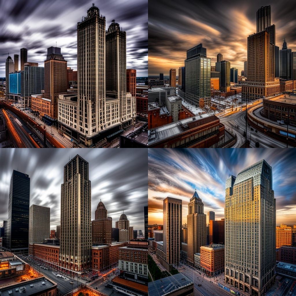 detroit michigan cityscape intricate details, HDR, beautifully shot ...